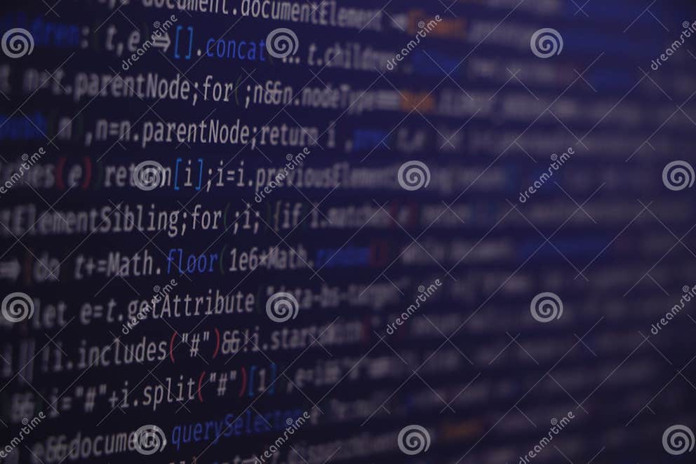 Programming Code Abstract Screen of Software Developer. Computer Script Stock Photo - Image of ...