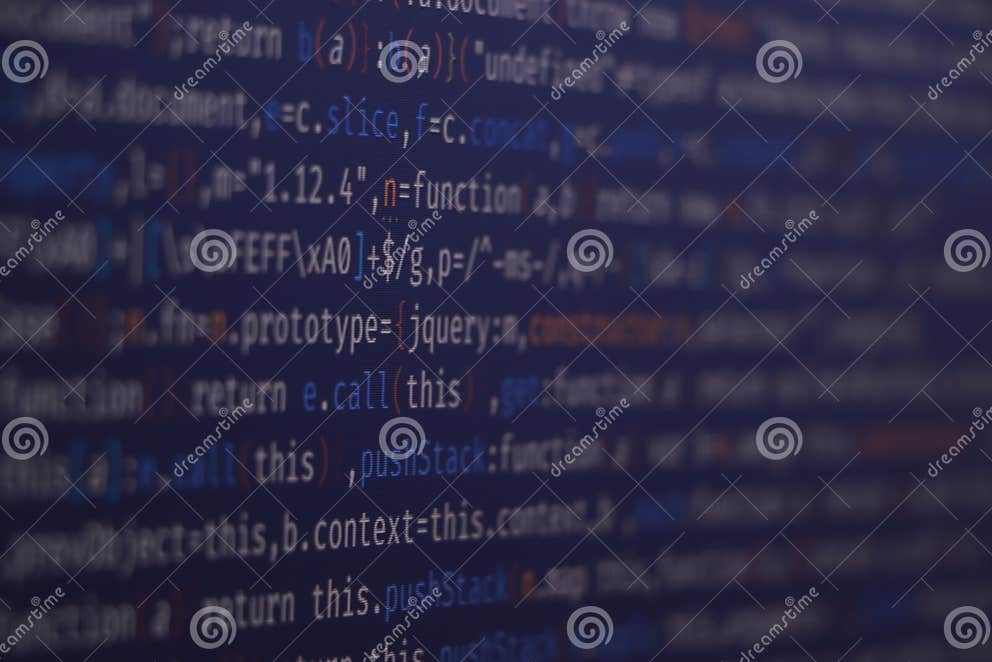 Programming Code Abstract Screen of Software Developer. Computer Script Stock Photo - Image of ...