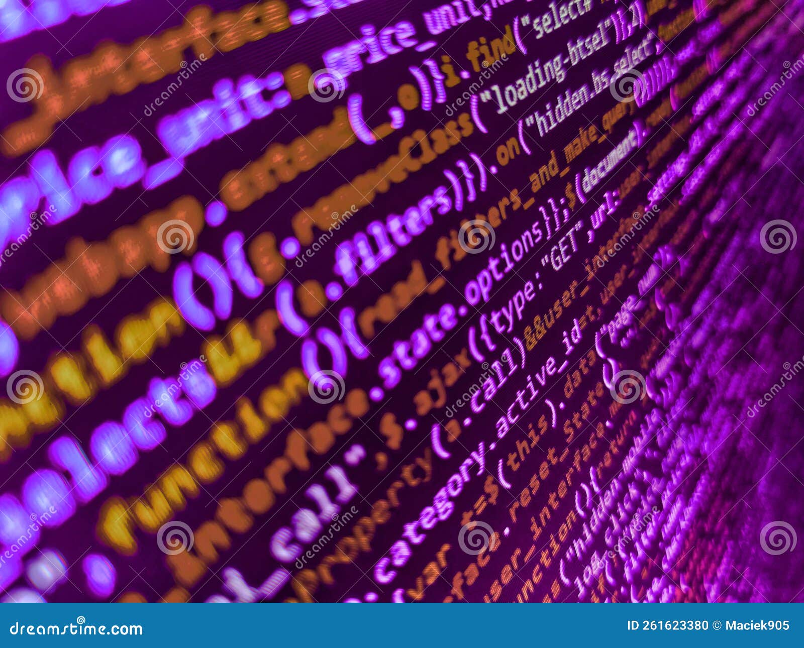 Programming Code Abstract Screen Of Software Developer Python Programming Developer Code Stock