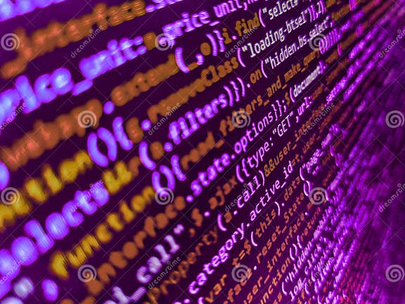 Programming Code Abstract Screen of Software Developer. Python Programming Developer Code Stock ...