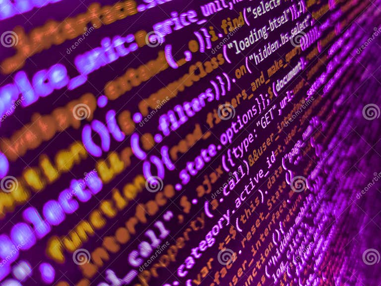 Programming Code Abstract Screen of Software Developer. Python Programming Developer Code Stock ...