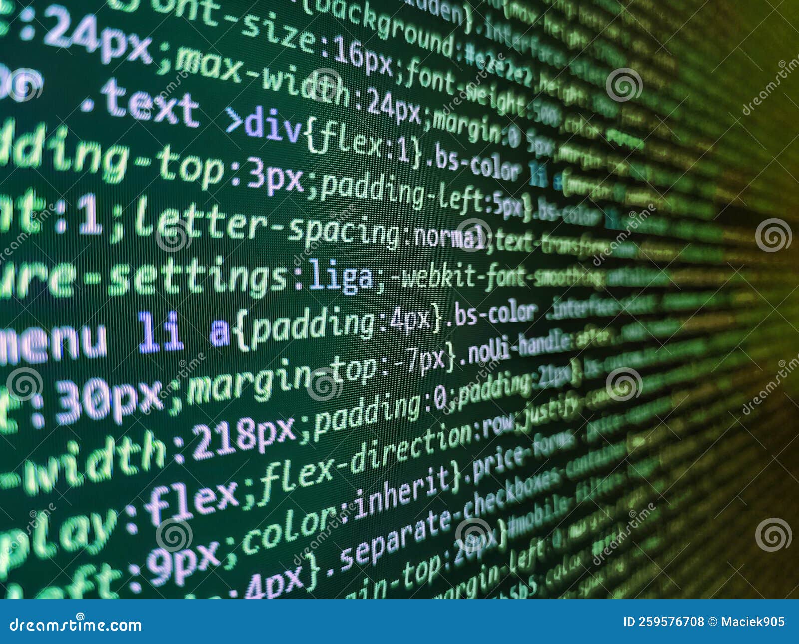 Programming Code Abstract Screen of Software Developer. Web Developer ...