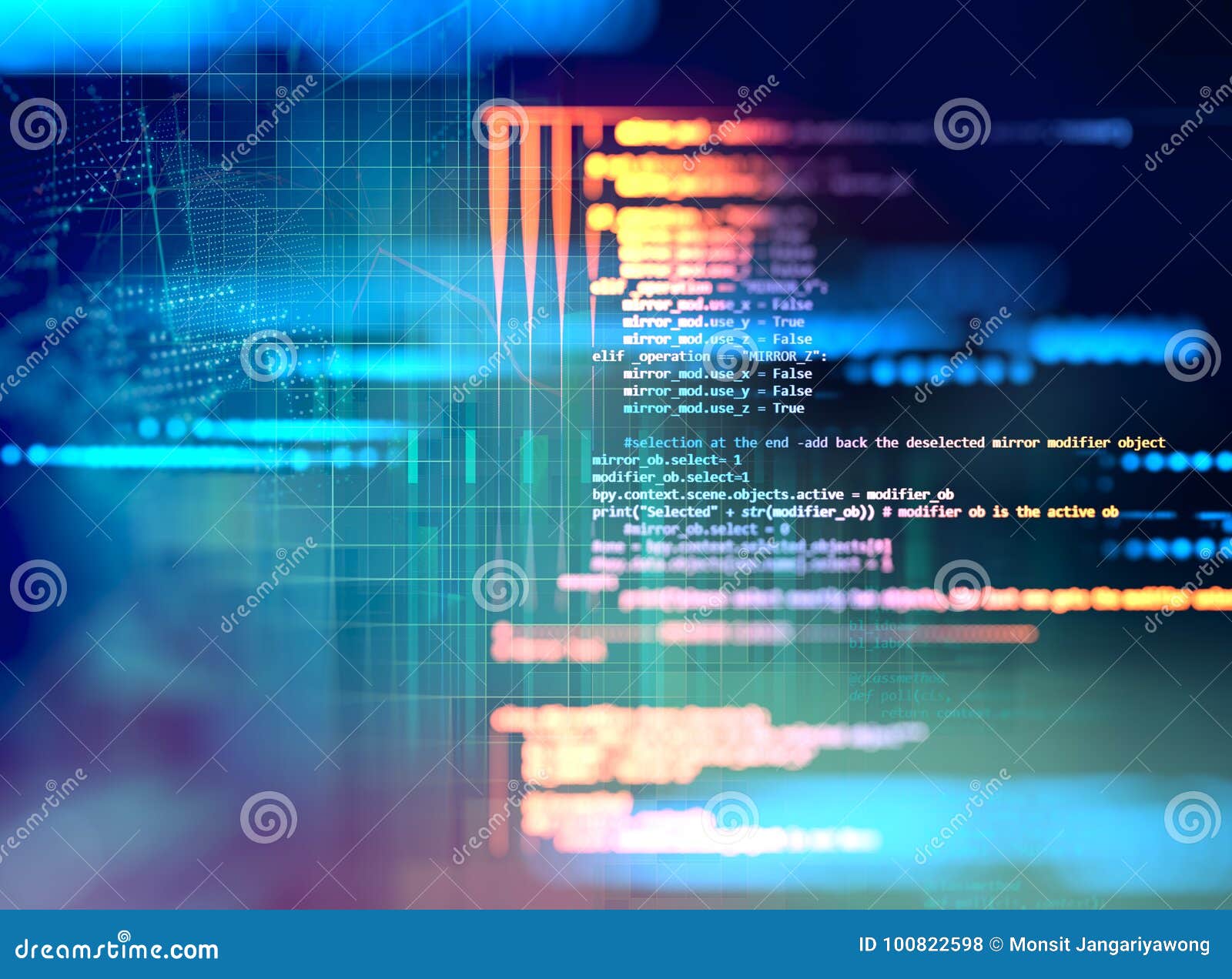Programming Code Abstract Technology Background of Software Developer ...