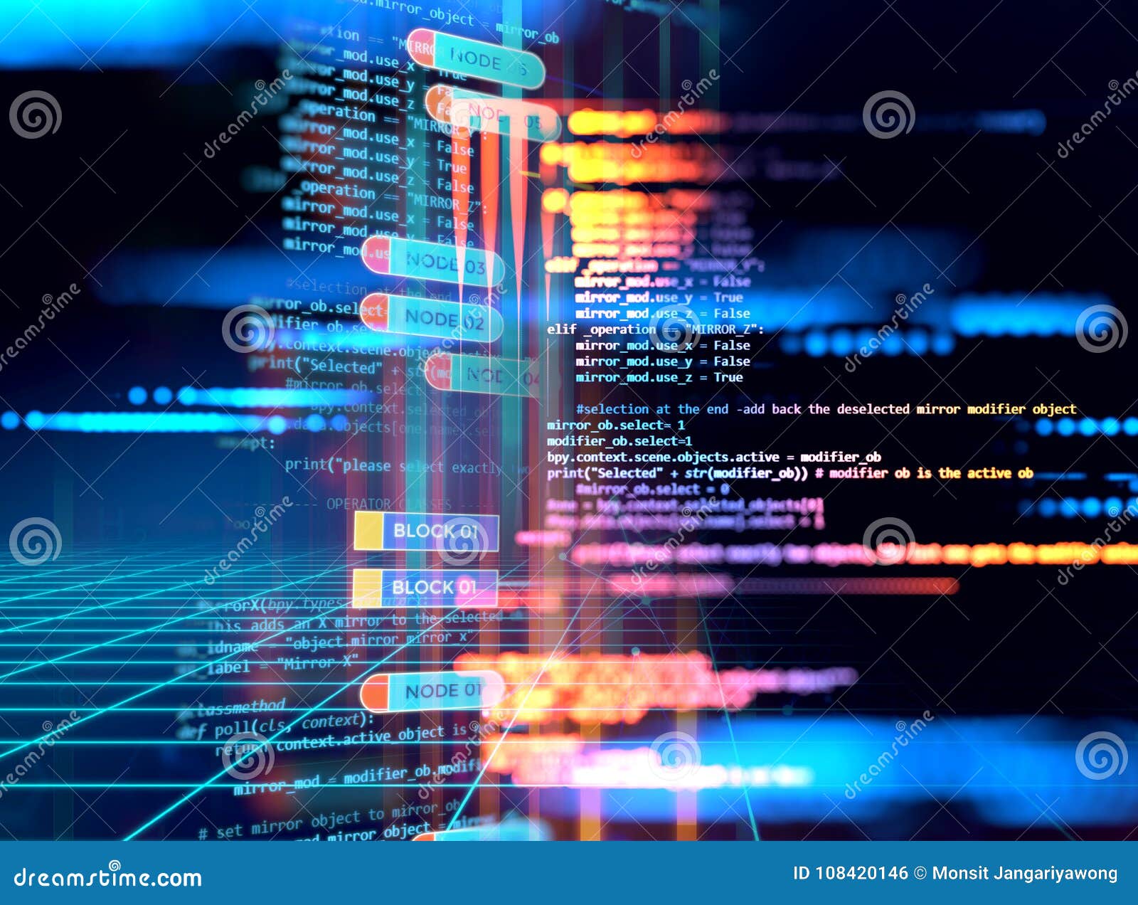 Programming Code Abstract Technology Background of Software Developer ...