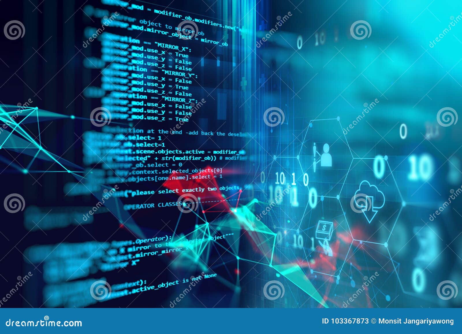 Programming Code Abstract Technology Background Stock Illustration ...