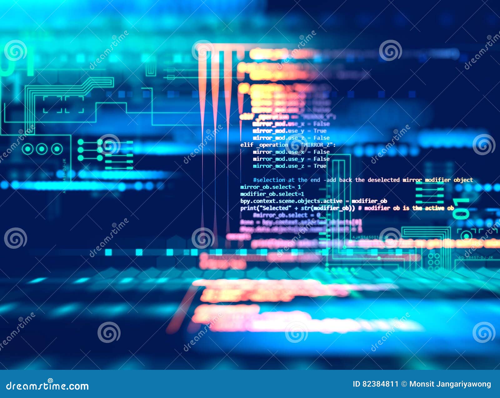Programming Code Abstract Technology Background Stock Illustration ...