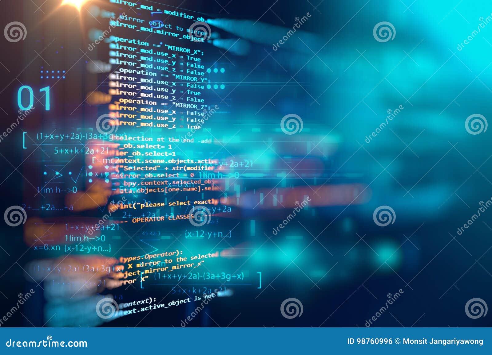 Programming Code Abstract Technology Background Stock Illustration ...
