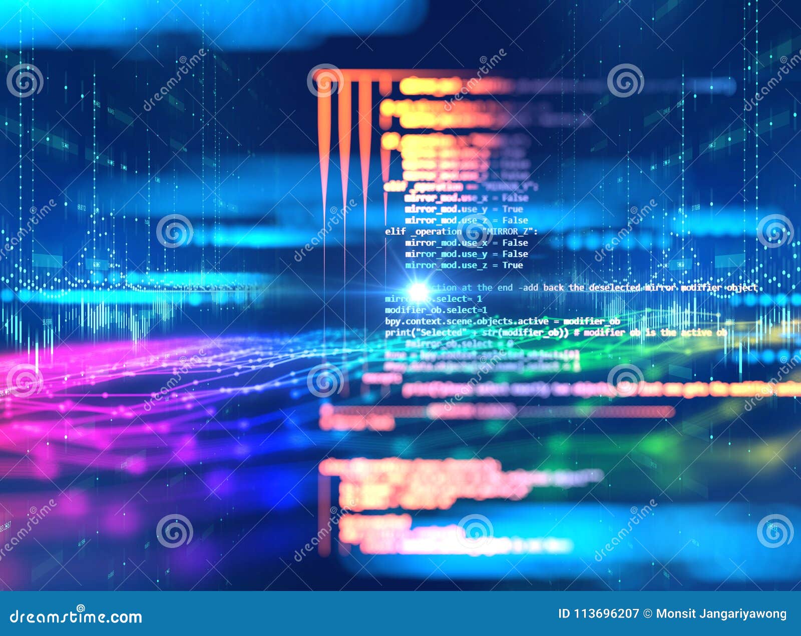 Programming Code Abstract Technology Background Of Software Developer And Computer Script Stock