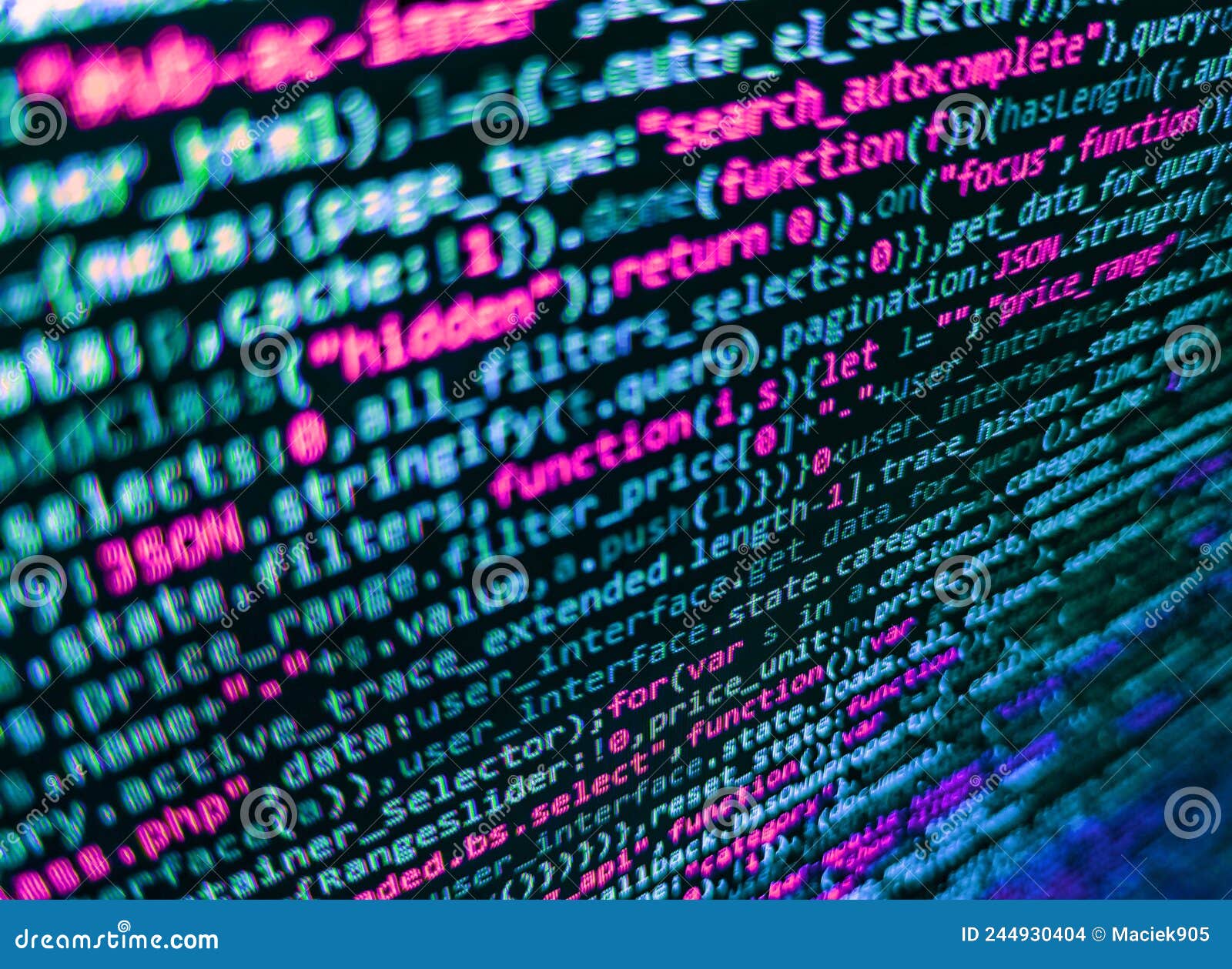 Programming Code Abstract Technology Background Of Software Developer And Computer Script Code
