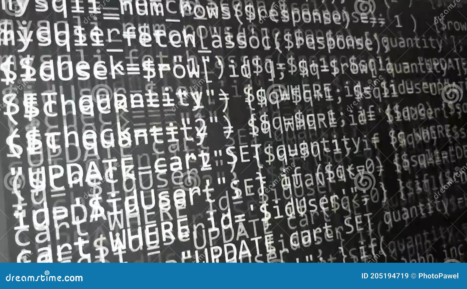 Programming Code Abstract Technology Background of Software Stock Video ...