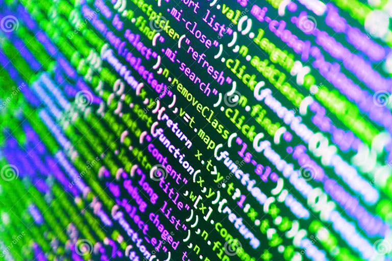 Binary digits code editing stock image. Image of data - 124110523