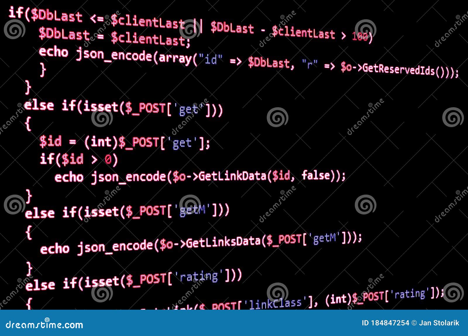 Programming Code on Black Screen, Red Text Stock Photo - Image of ... Programming Code on Black Screen, Red Text Stock Photo - Image of ...