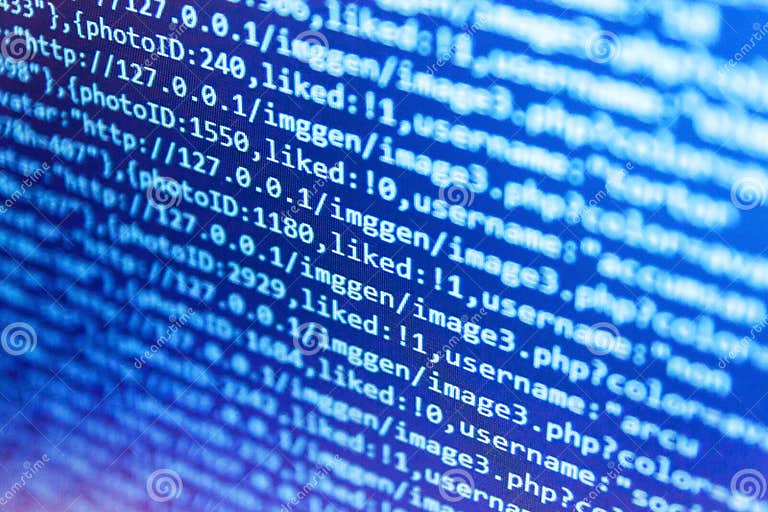 Programming Code. it Business Company. Creative Focus Effect. Mobile ...