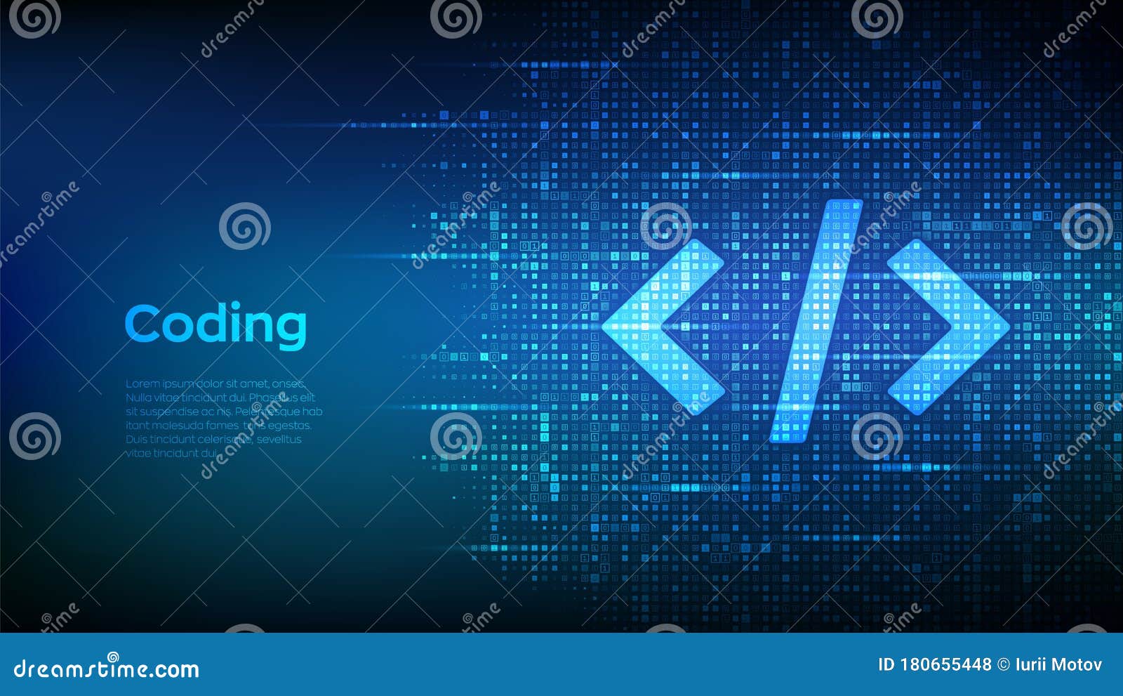 Programming Code Coding Or Hacker Background Programming Code Icon Made With Binary Code Stock