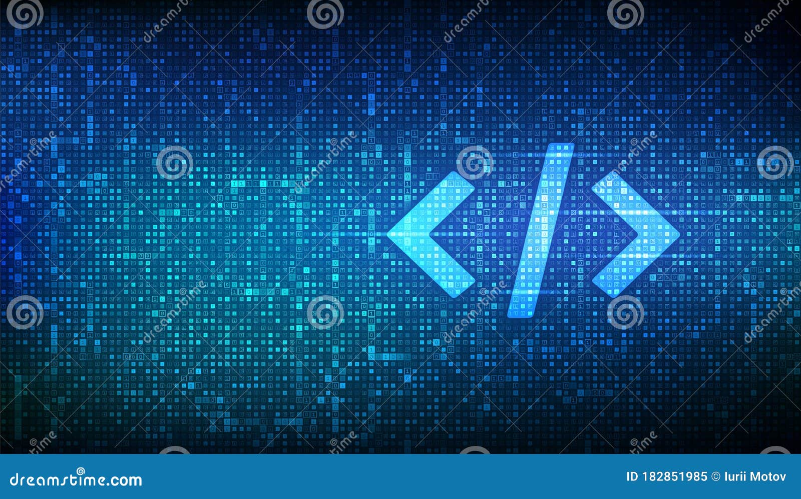 Programming Code Coding Or Hacker Background Programming Code Icon Made With Binary Code Stock