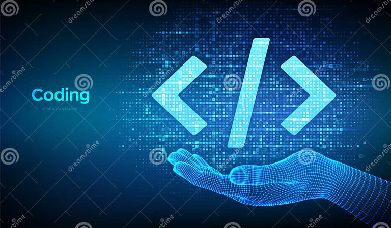 Programming Code Coding Or Hacker Sign Programming Code Icon Made