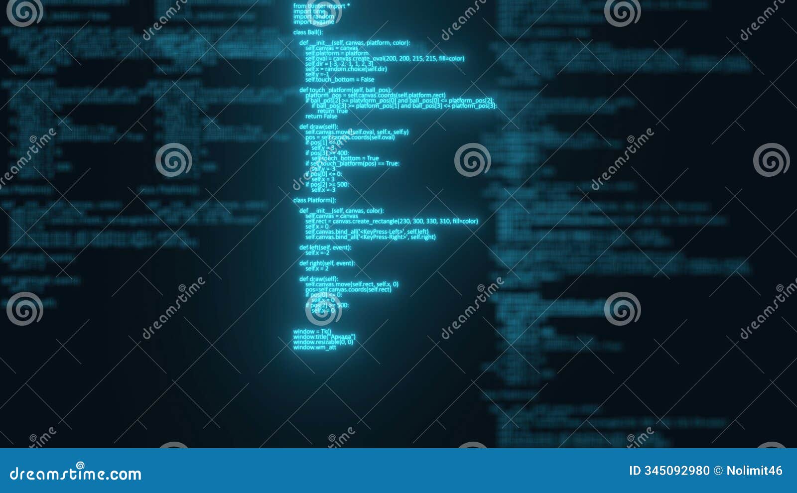 Blue programming code stock illustration. Illustration of server ...