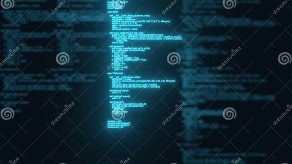 Blue programming code stock illustration. Illustration of server ...