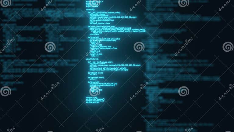 Blue programming code stock illustration. Illustration of server ...