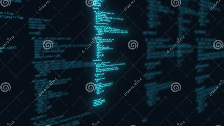 Blue programming code stock illustration. Illustration of security ...