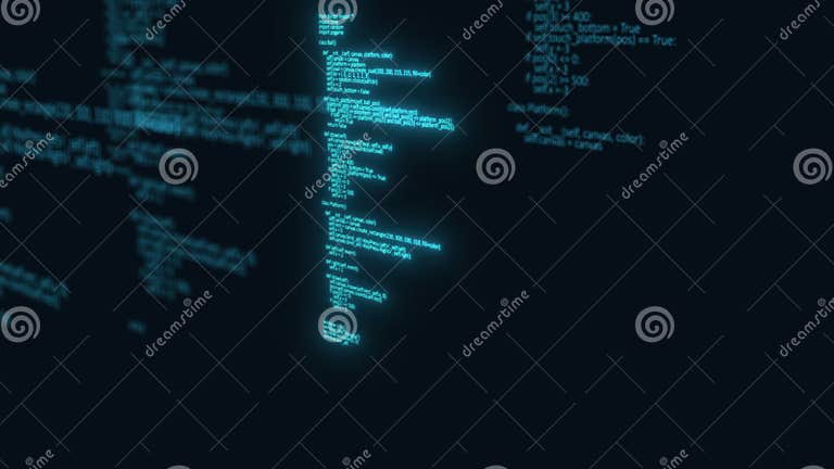 Blue programming code stock illustration. Illustration of business ...