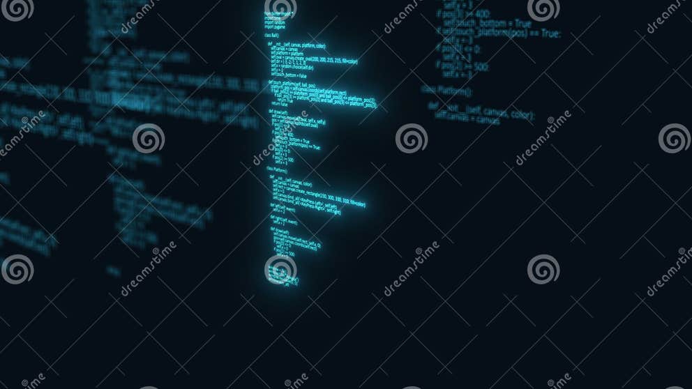 Blue programming code stock illustration. Illustration of business ...
