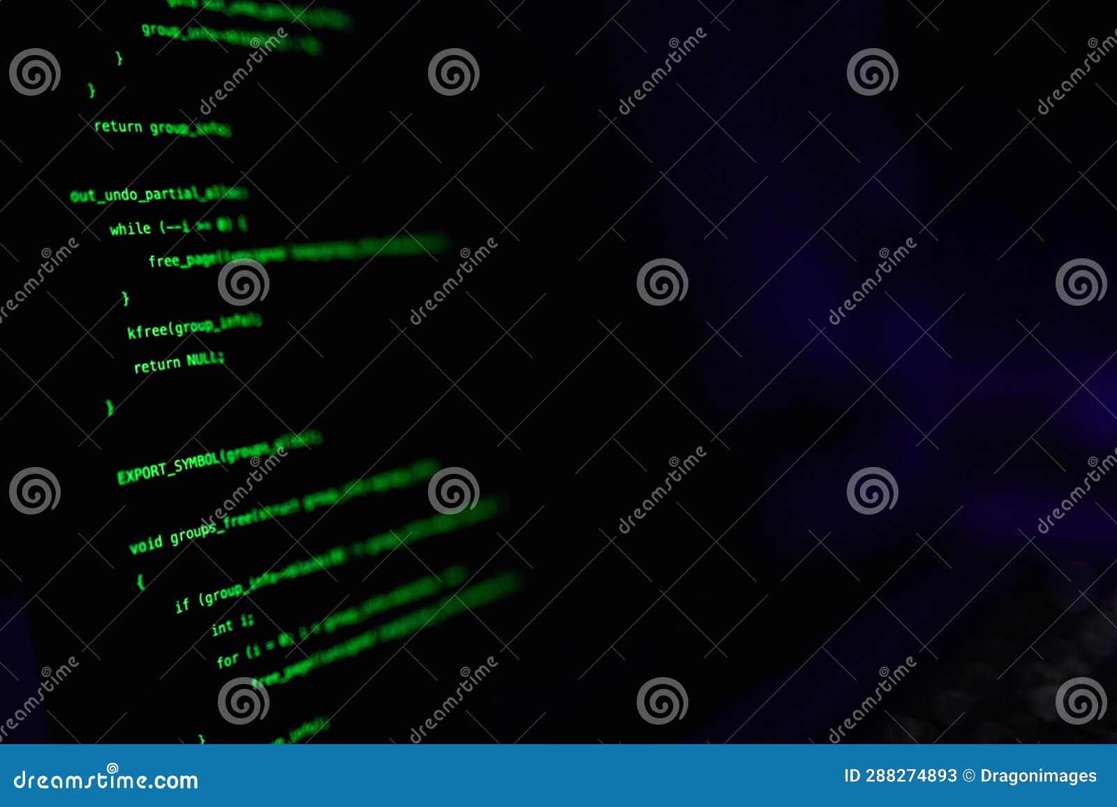 Programming Code on Screen stock image. Image of deadline - 288274893