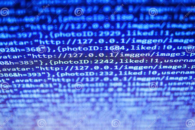 Programming Code on Computer Screen. Stock Image - Image of program, data: 122458159