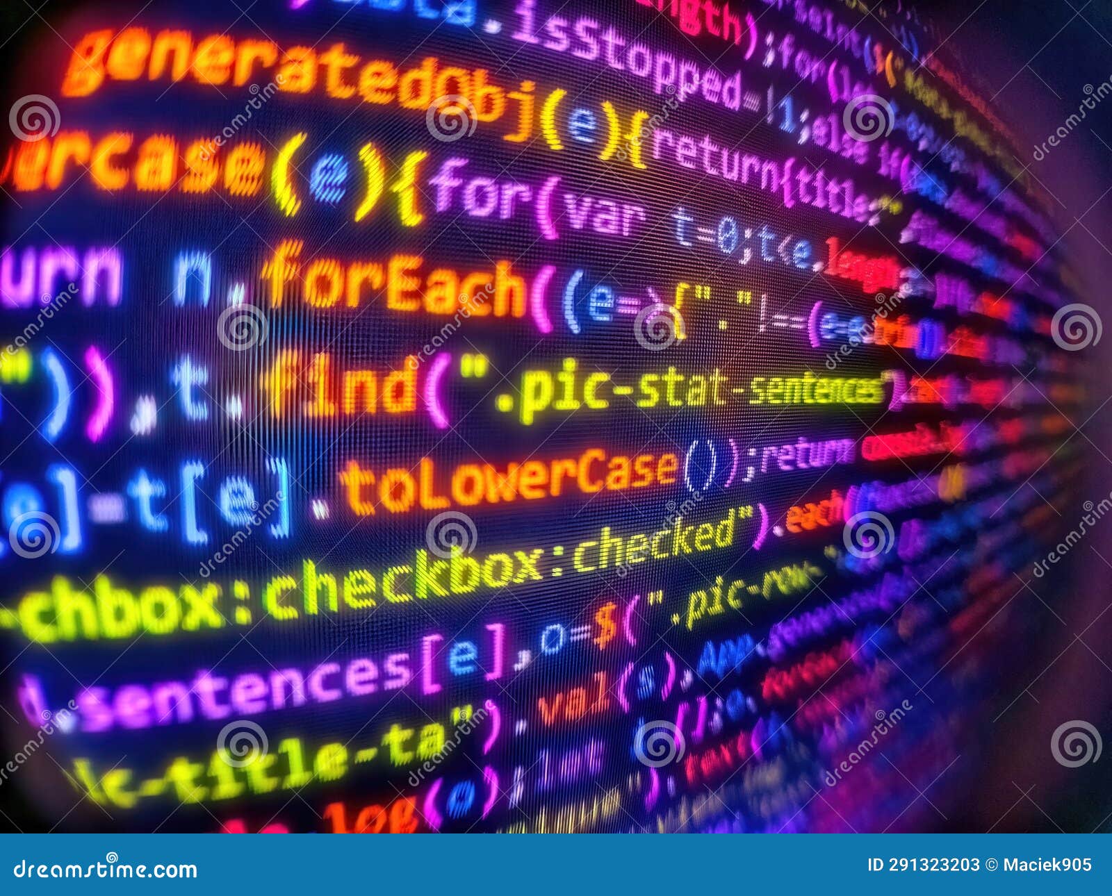Programming Code On Computer Screen Programmer Occupation Computer
