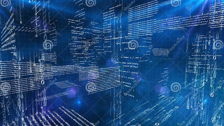 Programming Code 3d World, Inside Machine Processes, Blue Tech ...