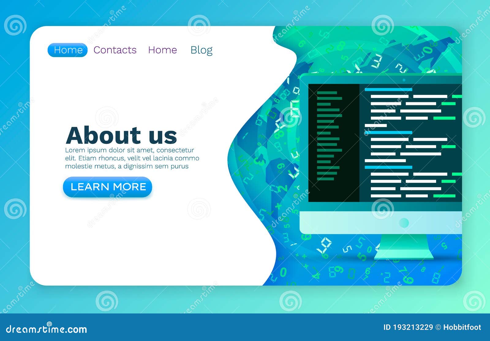 Programming Code Development, Program Software Application, Website Banner. Vector Stock Vector ...