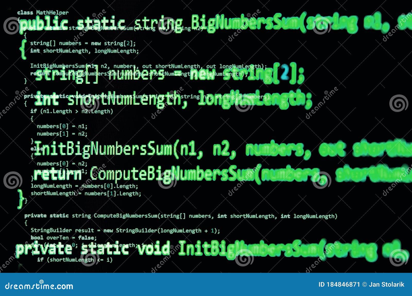 Programming Code Green Color Written In C Language Syntax Stock Image Image Of Blue 7413