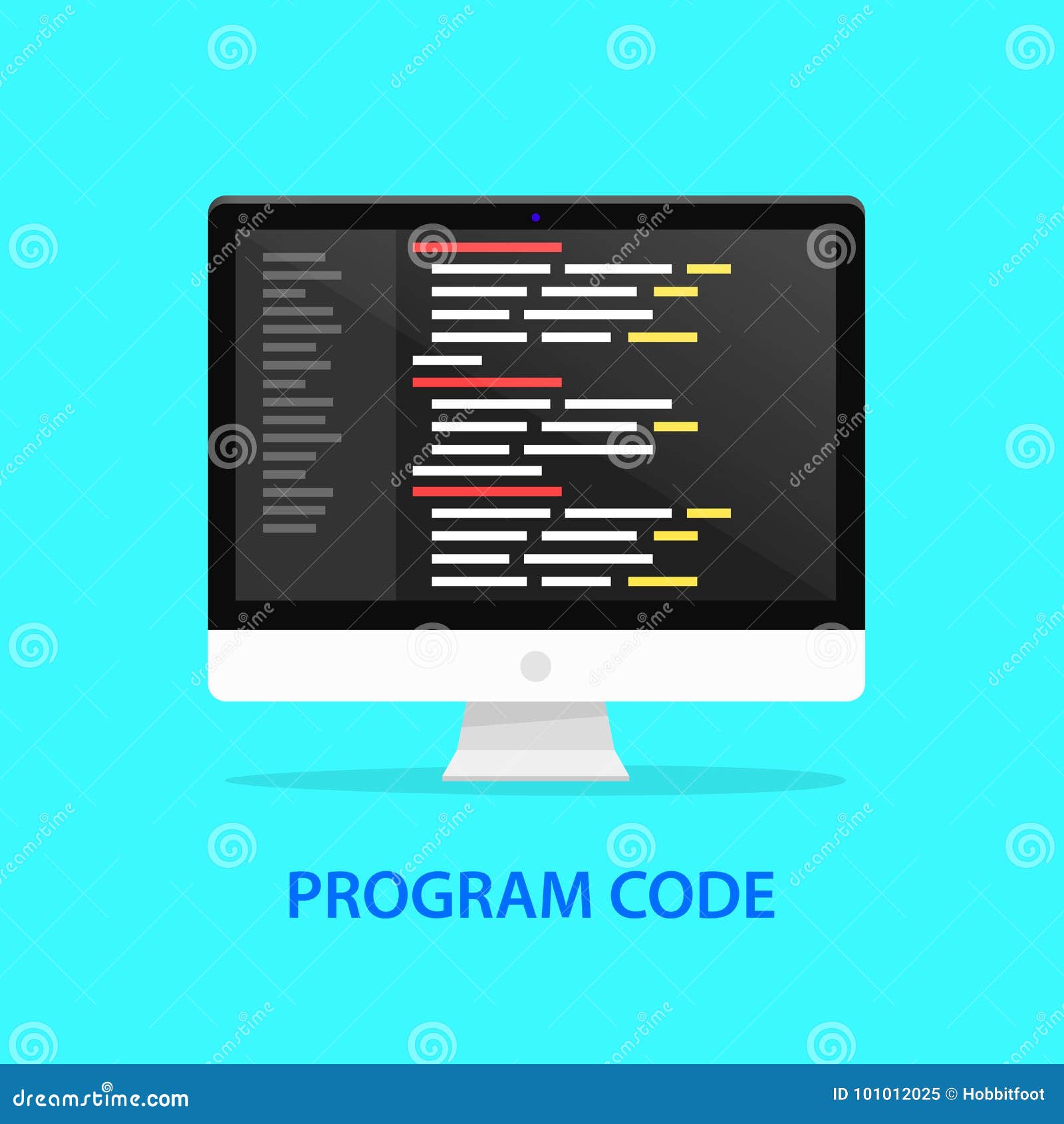 Programming Code Icon Computer. Stock Vector - Illustration of ...