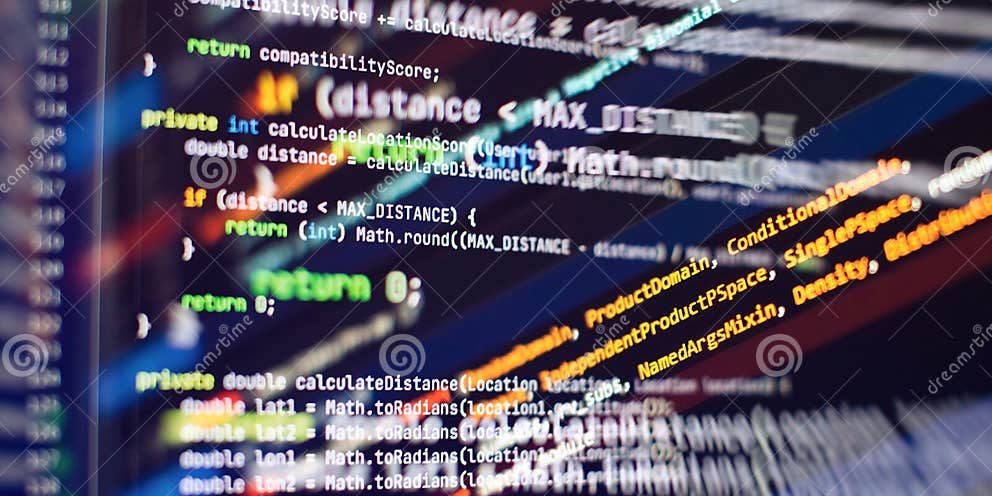 Programming Code Programming Code On Computer Screen Stock Image Image Of Function Abstract