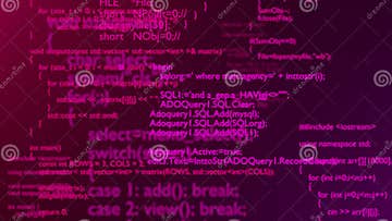 Programming Code. Programming Language Strings. Coding. 3D Render. Stock Illustration ...