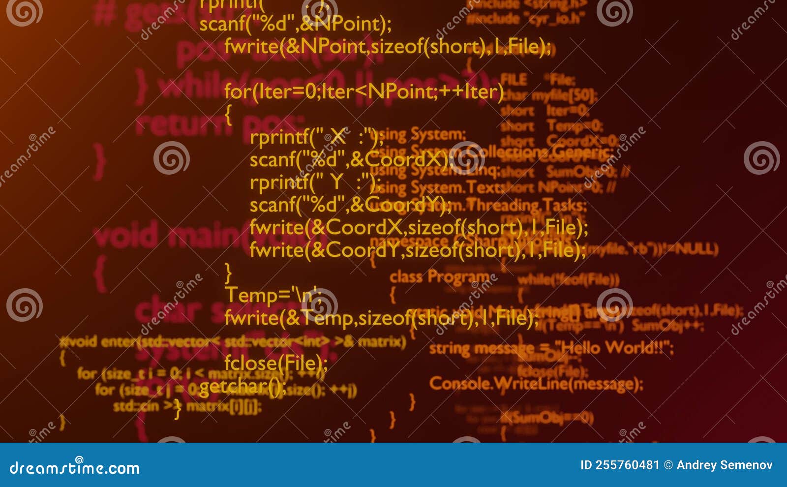 Programming Code Programming Language Strings Coding Stock Video