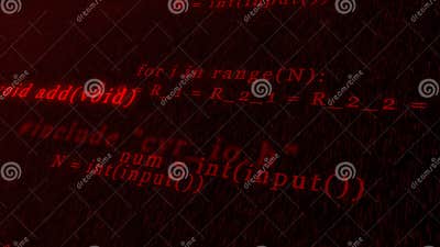 Programming Code. Programming Language Strings. Coding. 3D Render. Stock Illustration ...