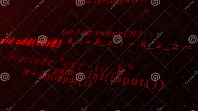 Programming Code. Programming Language Strings. Coding. 3D Render. Stock Illustration ...