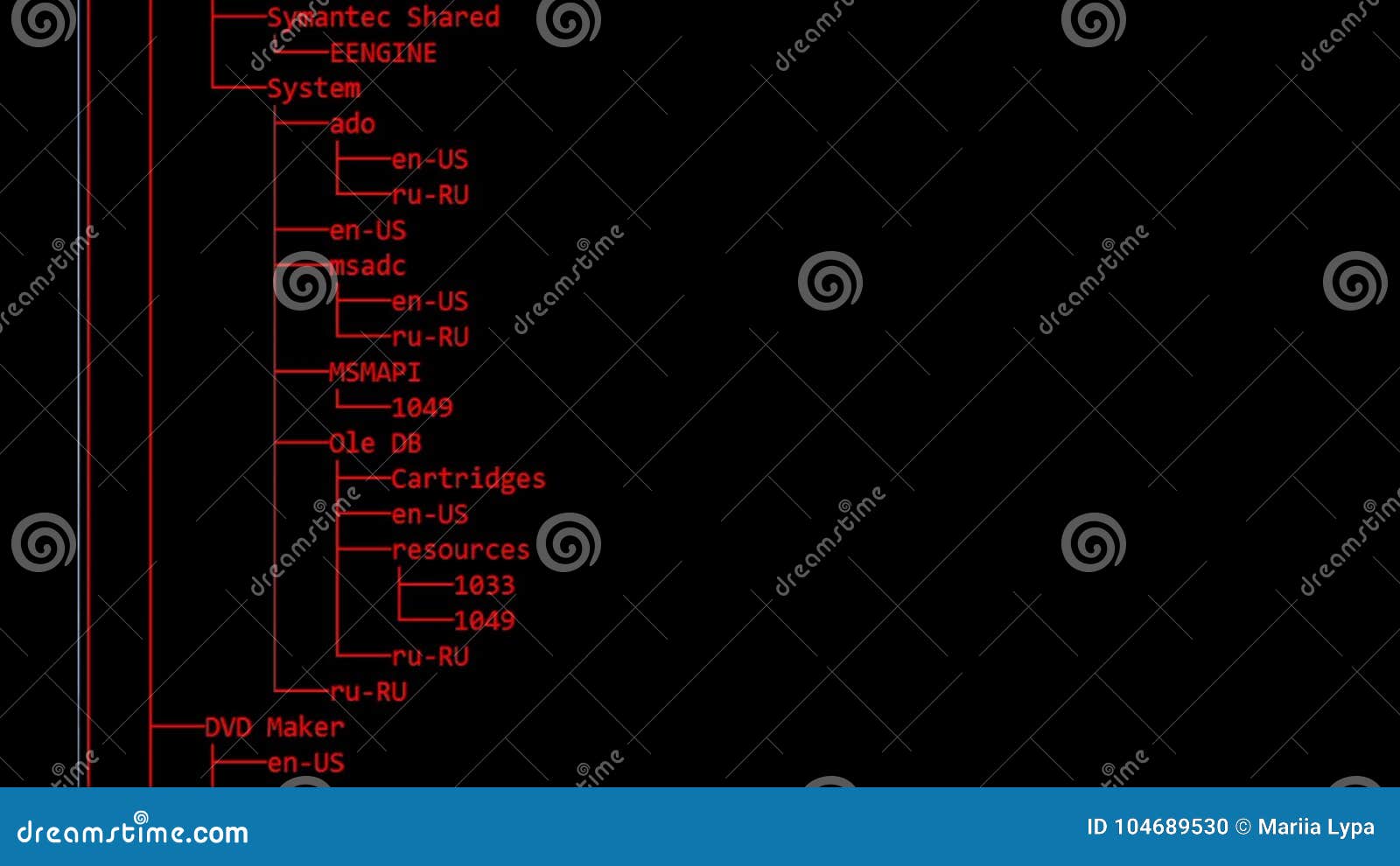 Programming Code With Red Symbols Running On The Computer Screen Terminal Stock Footage Video