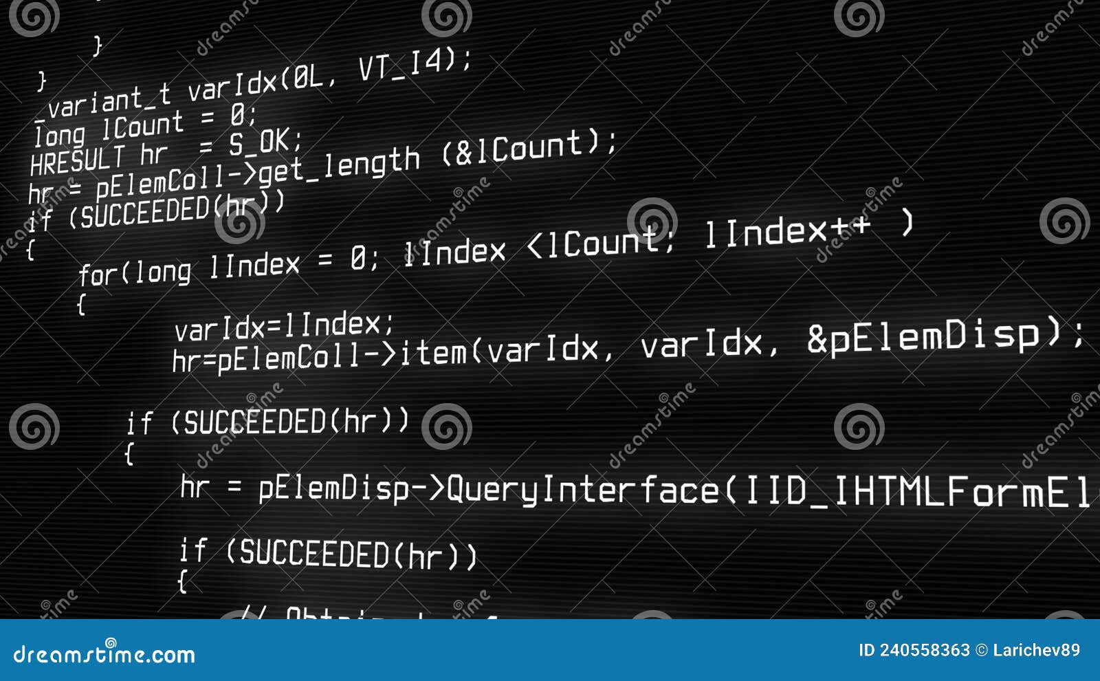 Programming Code Running Over Computer Screen Terminal Hacking Concept