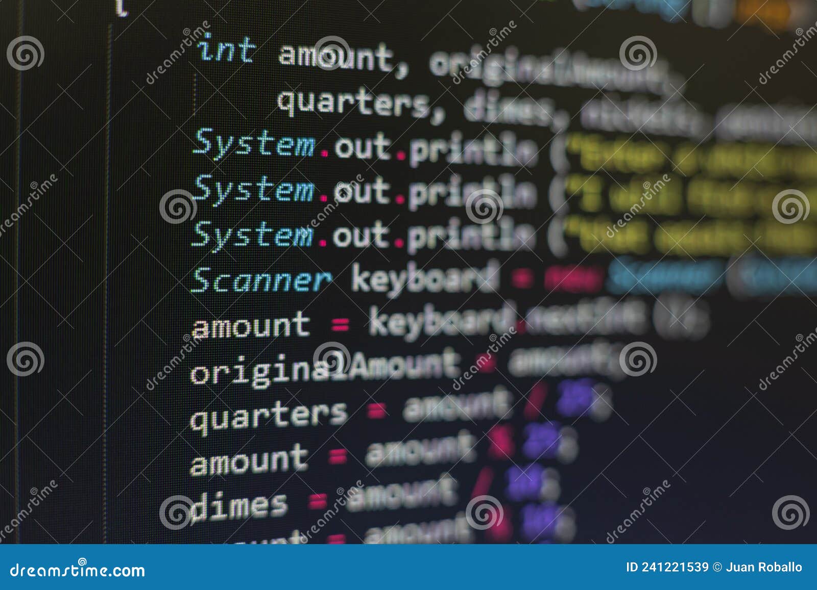 Programming Code on a Screen Stock Image - Image of line, datum: 241221539