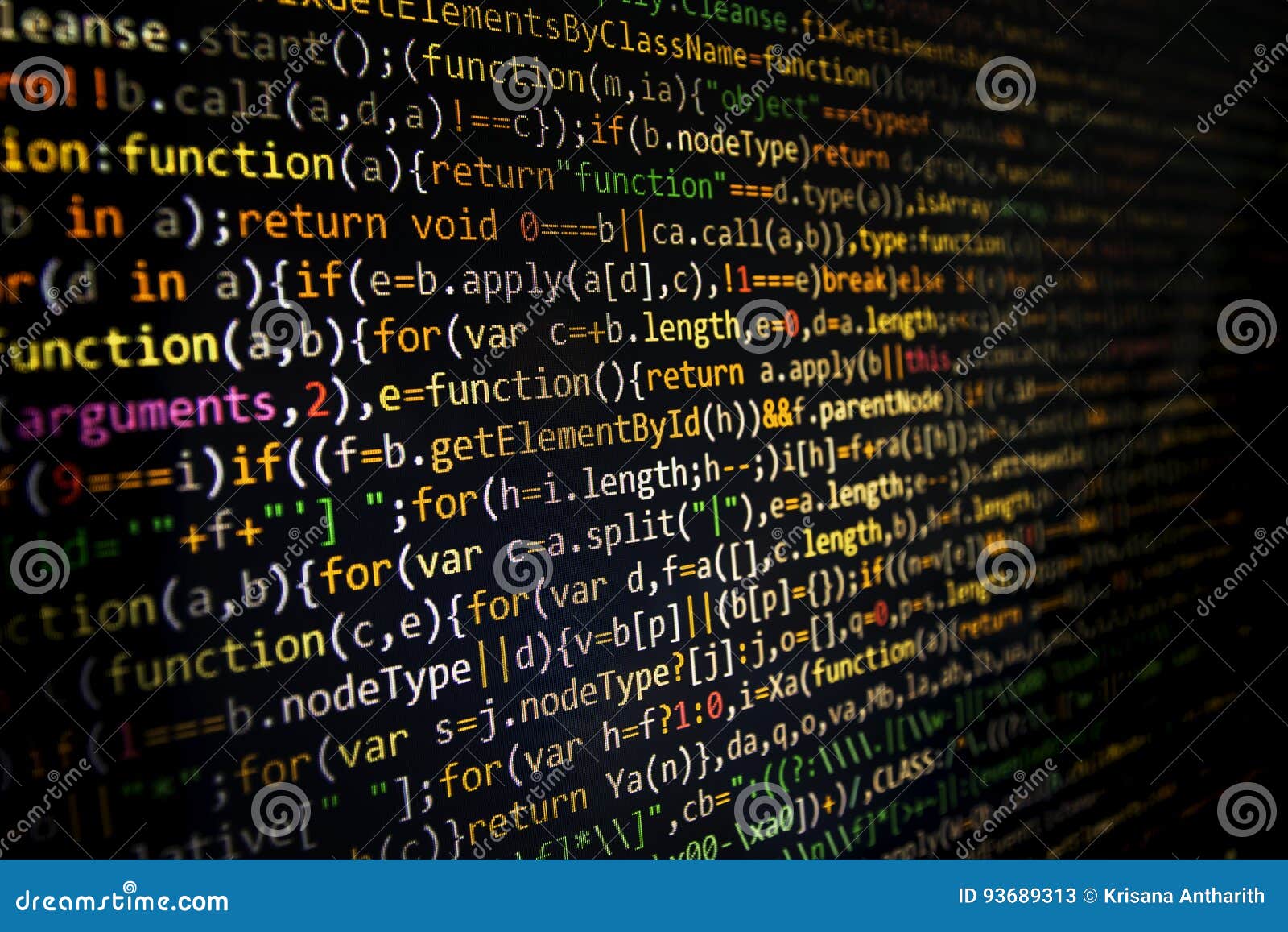 Programming Code Screen Of Software Developer Computer Stock Image Image Of Function 6604