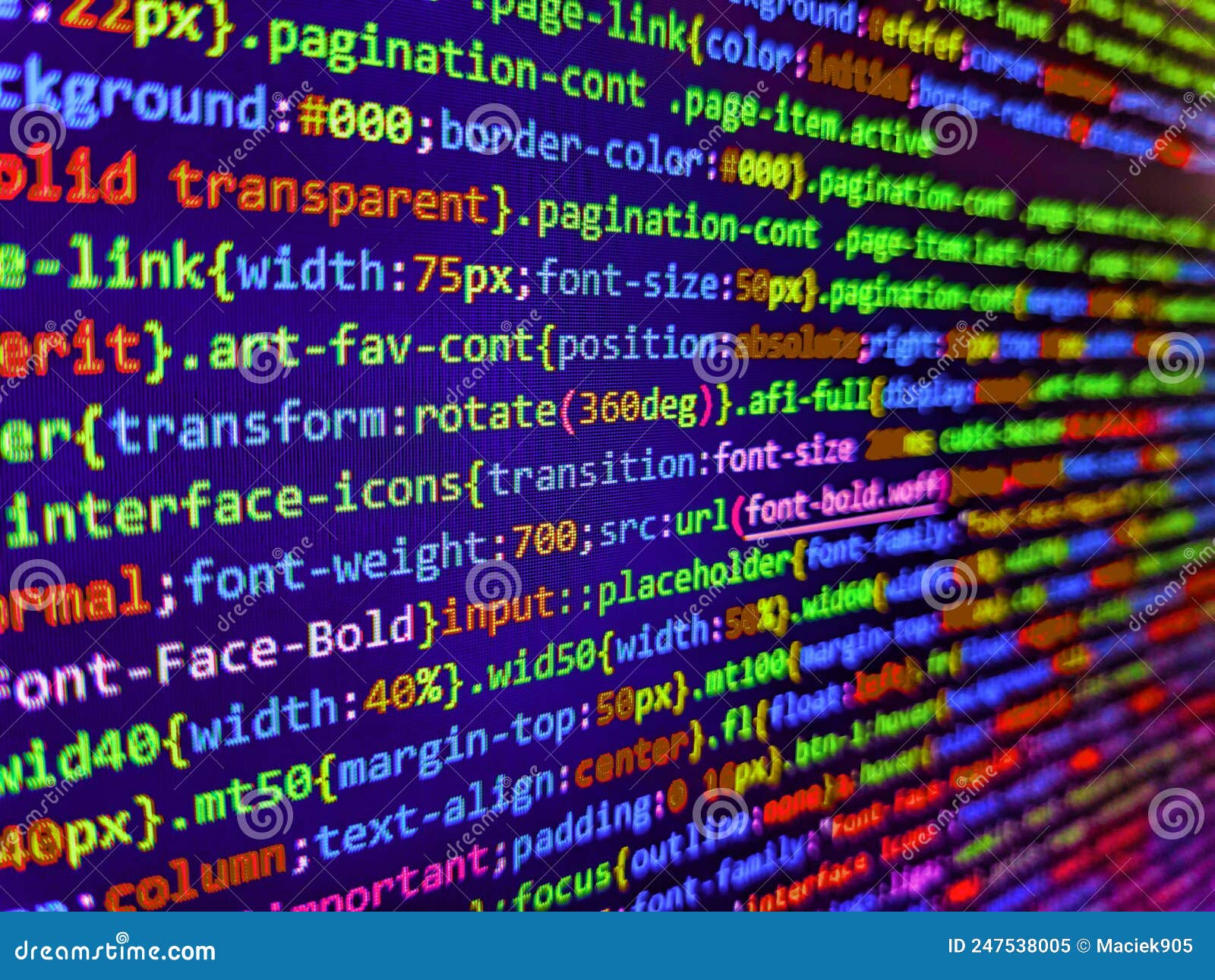 Lines Of Html Code Visible Programmer Typing New Lines Of Html Code Html Code On Lcd Screen