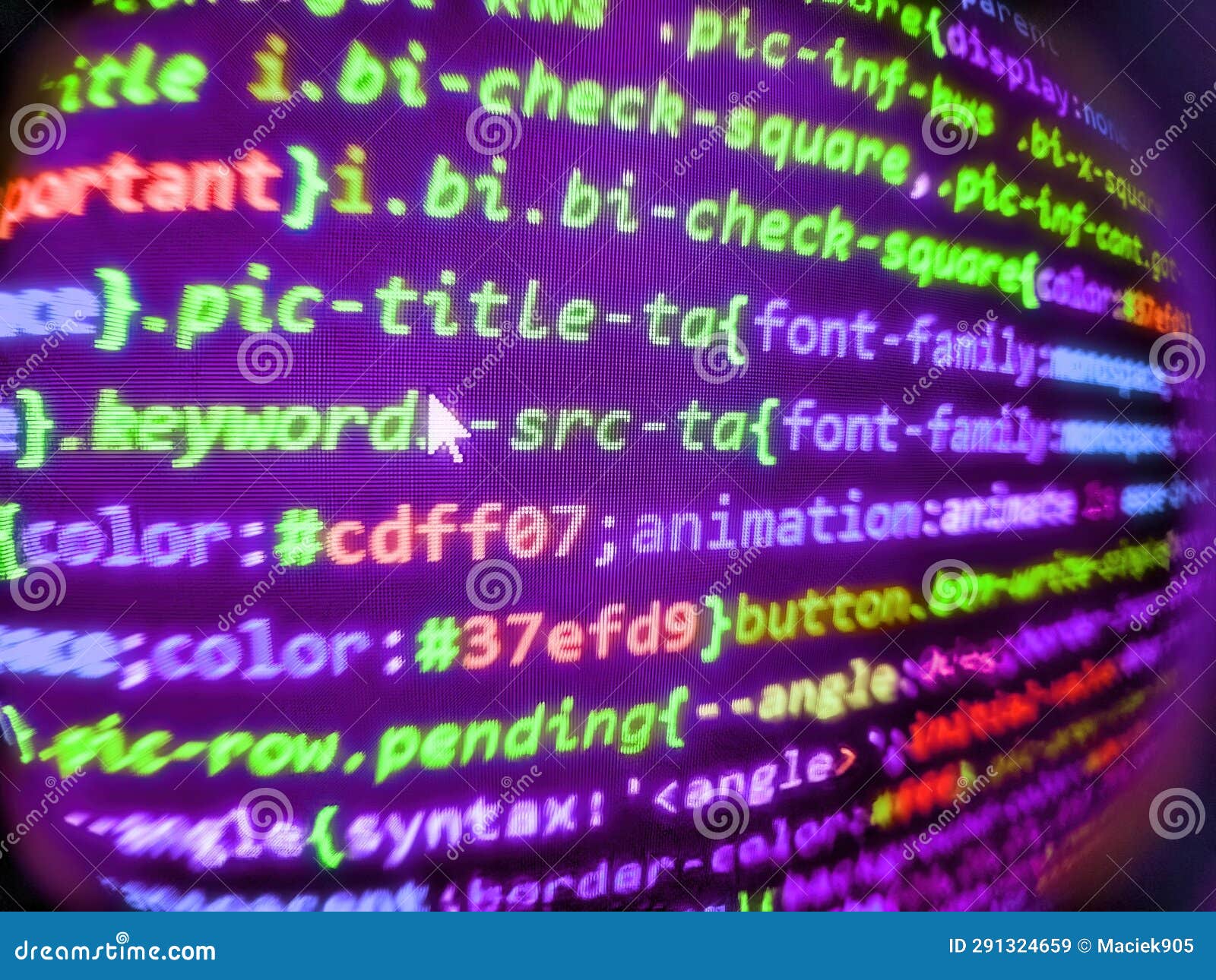Programming Code Typing Data Optimization Abstract Concept Graphic Tec Real Softwar Stock