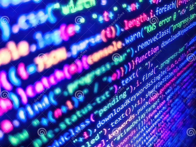 Programming Code Typing. Letters, Chars, and Digits. Software Source ...