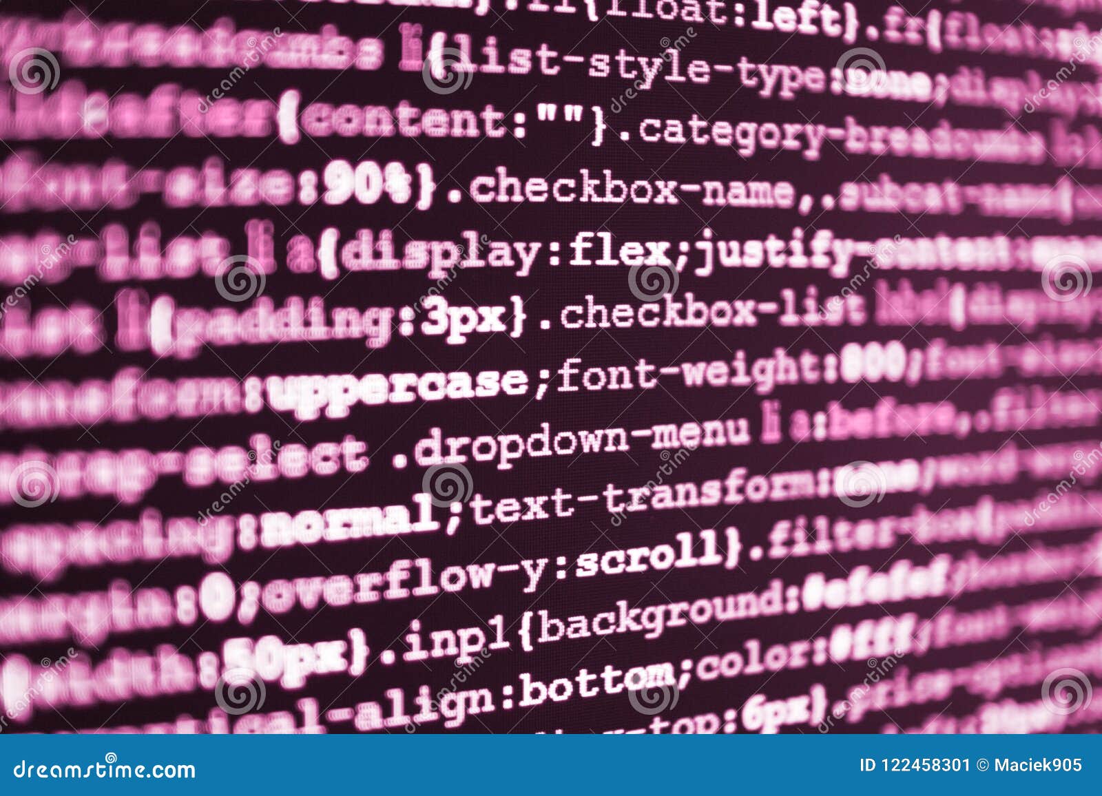 Programming Code Typing Stock Image Image Of Html 122458301 9833