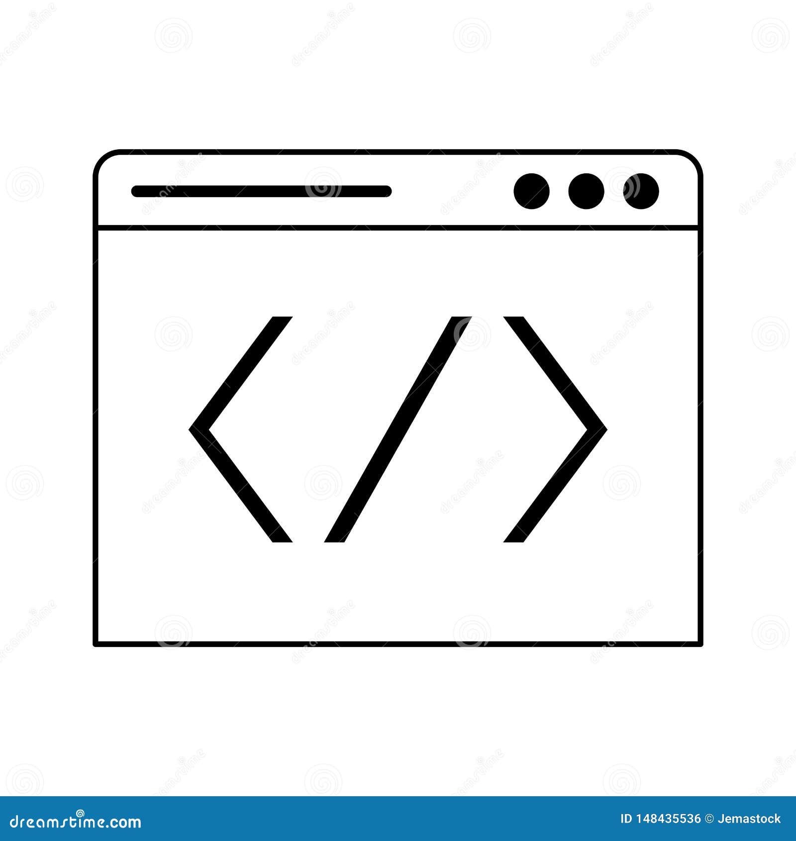 Programming Code Windows Symbol Technology in Black and White Stock ...