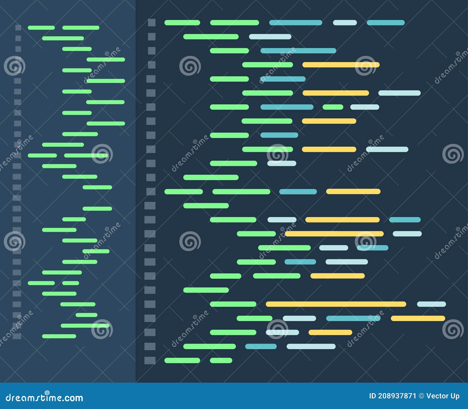 Programming and Coding Concept. Code on the Screen Laptop. Vector ...