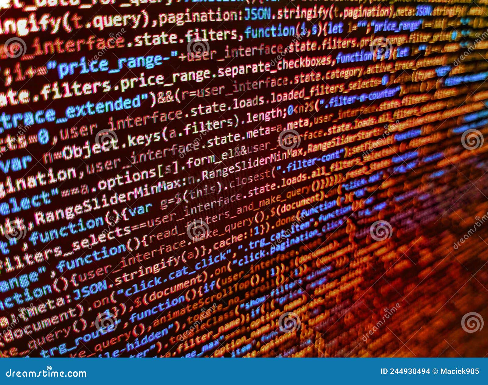 Web Developer Html Code With Css On Screen Application Web Source Code On Monitor Program 1193