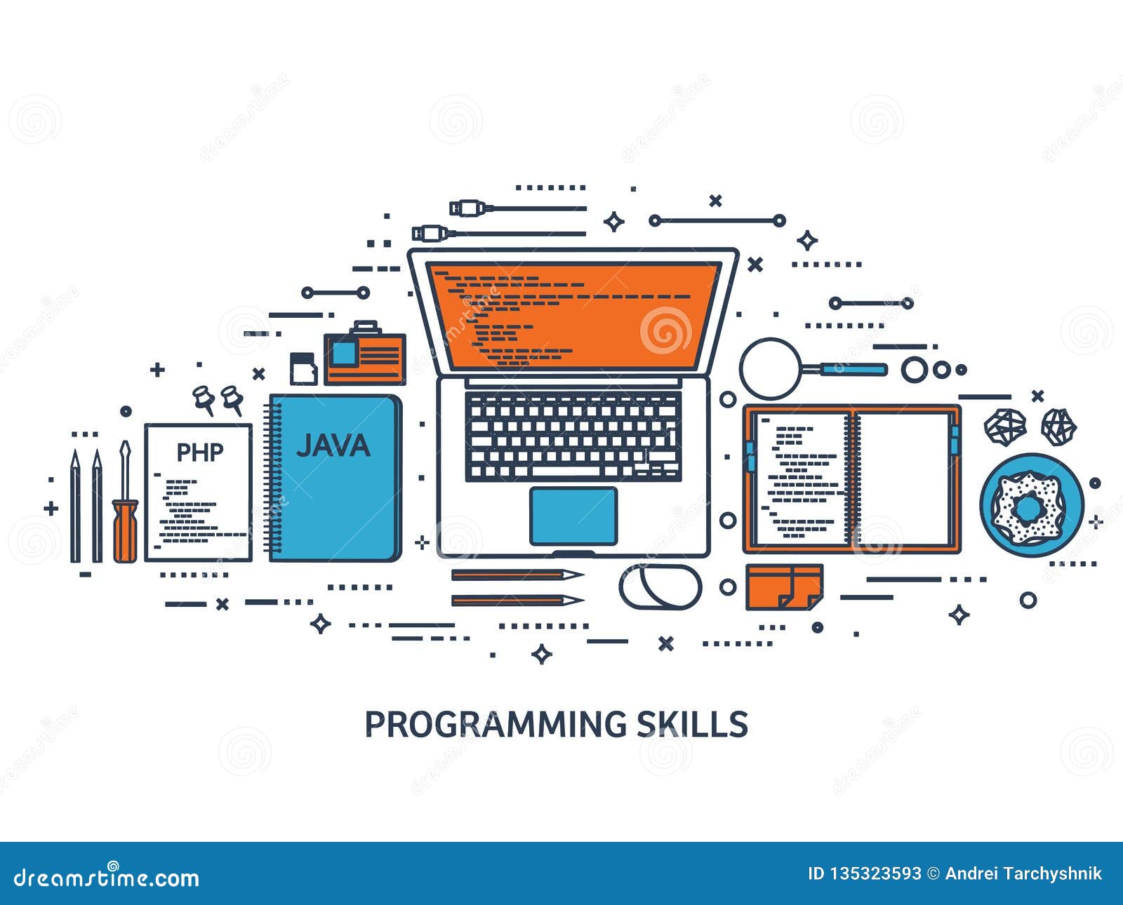 Programmingcoding Flat Computing Background Code Hardwaresoftware Web Development Stock